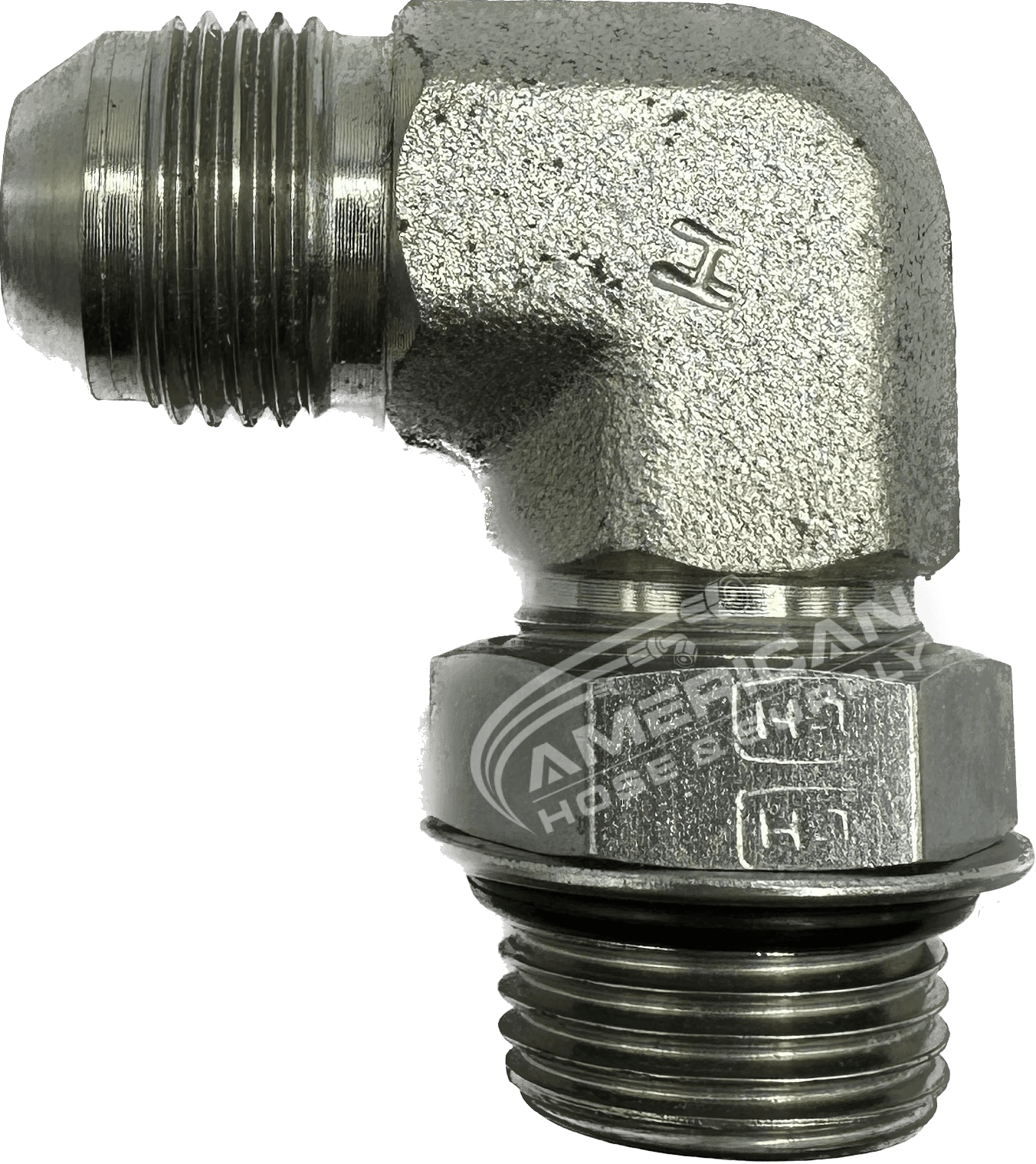 Male JIC x Male O-Ring Boss 90°